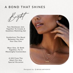 Bryan Anthonys Highs and Lows Necklace Set, 14K Gold Necklace for Women, Pendant, 2 Piece Set, Adjustable Length