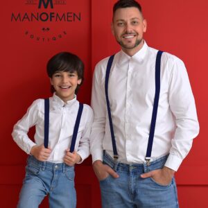 Man of Men Suspenders - Navy