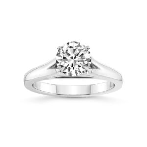 2 carat igi certified round shape lab grown diamond engagement ring | 14k or 18k in white, yellow or rose gold | cathedral split shank solitaire lab diamond ring | fg-vs1-vs2 quality friendly diamonds