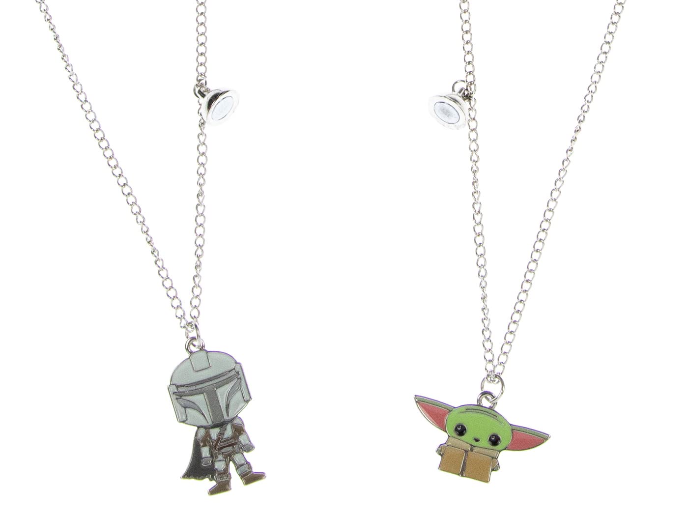 Star Wars The Mandalorian Mando and Grogu Baby Grogu Best Friends Necklace Set