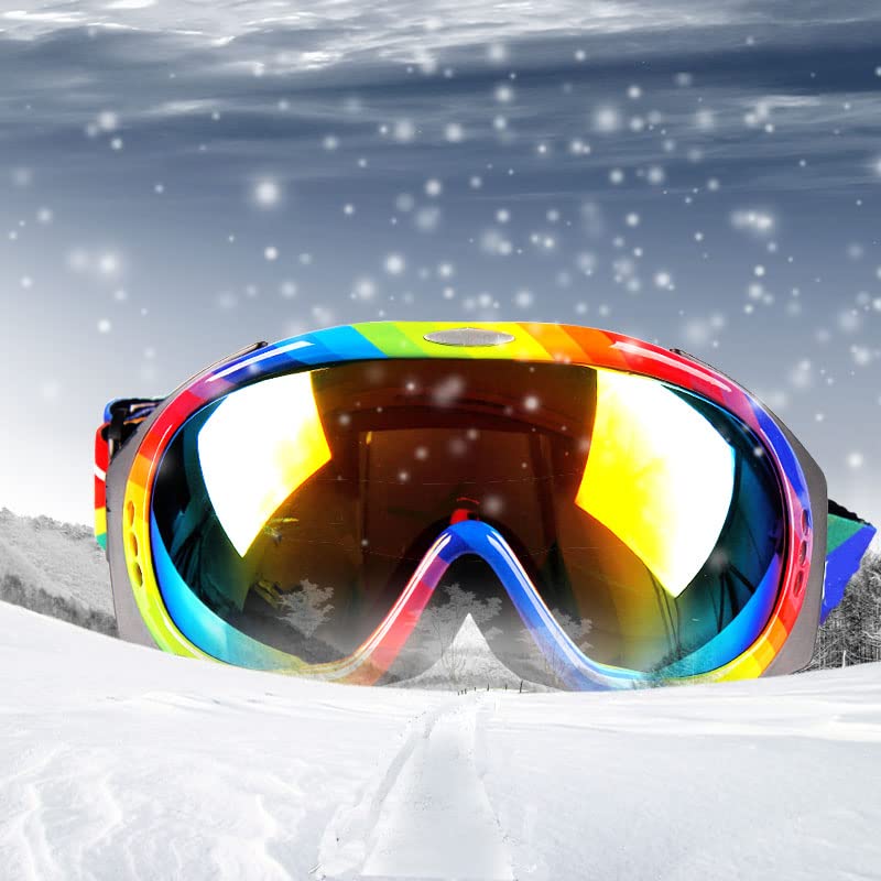 HayWHNKN Double Layer Ski Goggles UV Protection Mountaineering Snow Goggles for Men and Women