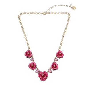 betsey johnson rose bib necklace