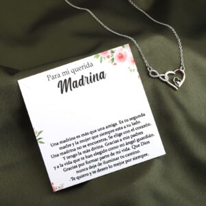 FOTAP Regalo para Madrina Necklace Madrina Necklace Joyas De Madrina Madrina Gift Godmother Proposal Gift Confirmation Baptism Gifts (Para Madrina NC)