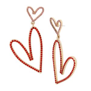 betsey heart drop earrings