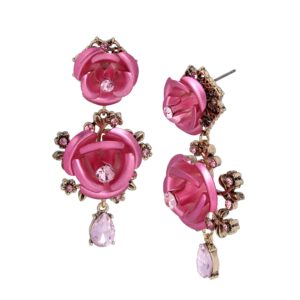 betsey rose drop earrings