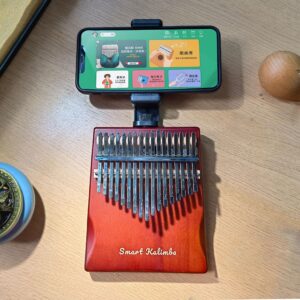 Jooleer Smart Kalimba with APP Tuning Hammer Thumb Piano 17 Keys Portable Finger Easy-to-Learn Musical Instrument Beginner Kids Adult Christmas Gift (Claret Red)