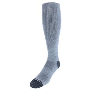 dr. scholl's men's over the calf compression work sock (1 pair), gray