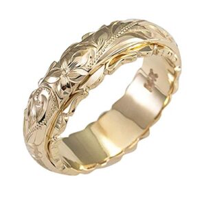 ring set stainless steel flower gold sliver wedding elegant jewelry 925 rings and silver rings (gold, 10)