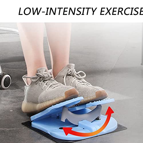 LTLCLZ Stair Mute Step Machine Exerciser for Home Use Desk Pedal Cycle Exerciser Sitting Stepper Mini Multi Functional Fitness Equipment,Light Blue