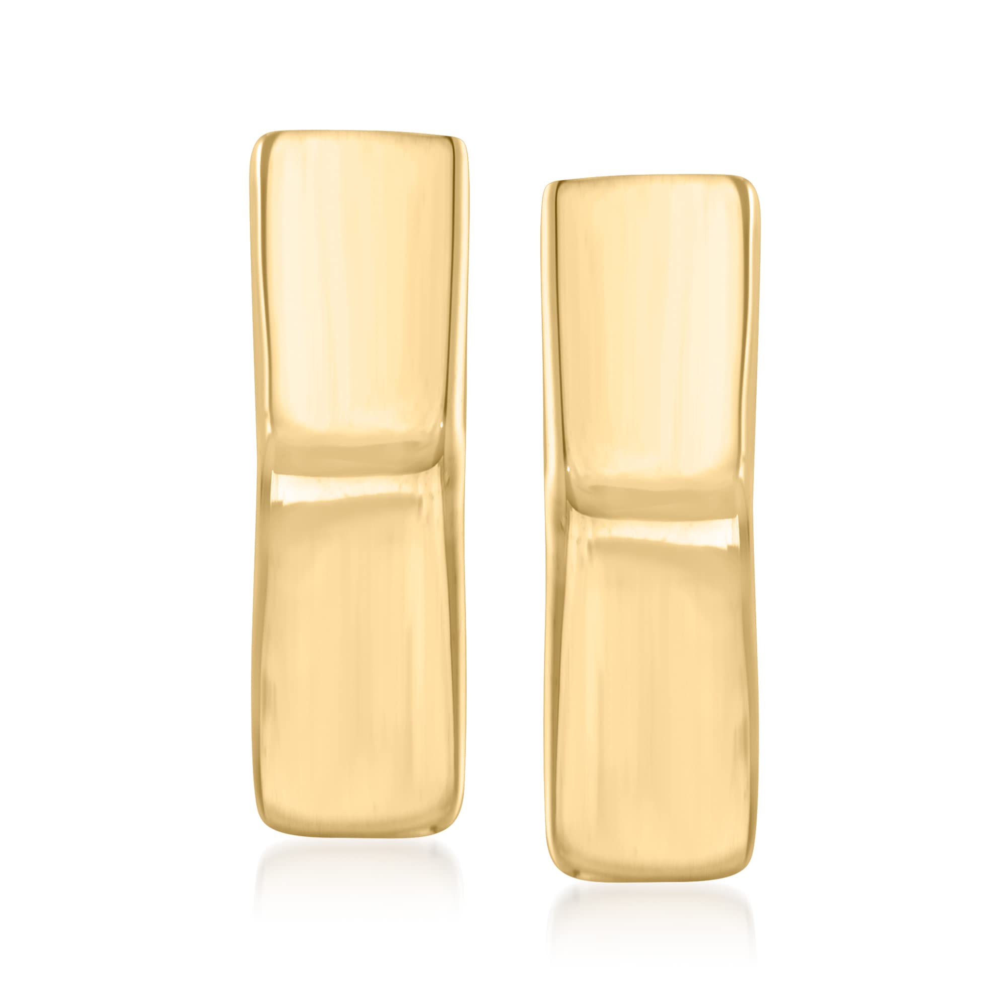 Canaria 10kt Yellow Gold Geometric Huggie Hoop Earrings