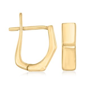 canaria 10kt yellow gold geometric huggie hoop earrings