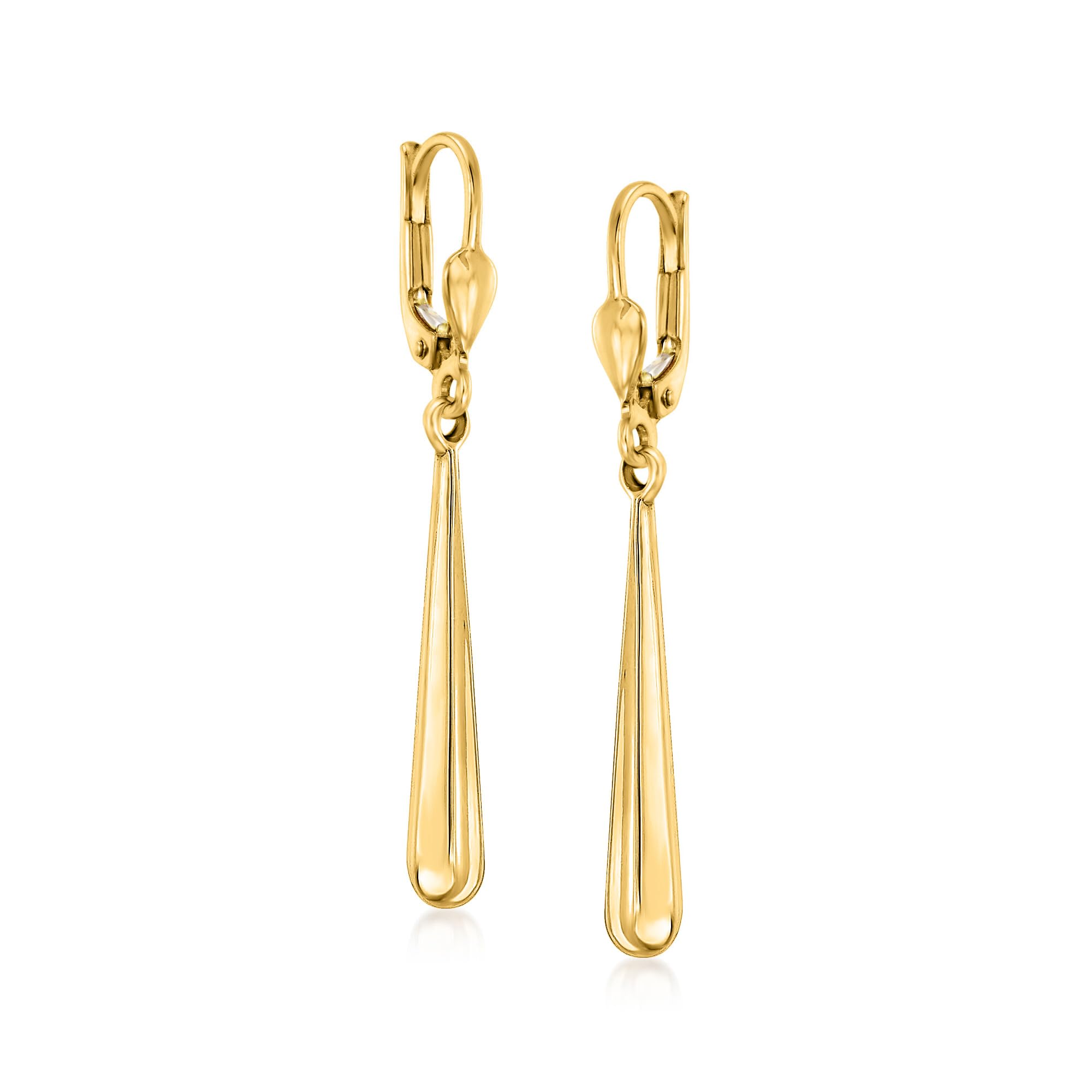 Canaria 10kt Yellow Gold Teardrop Earrings