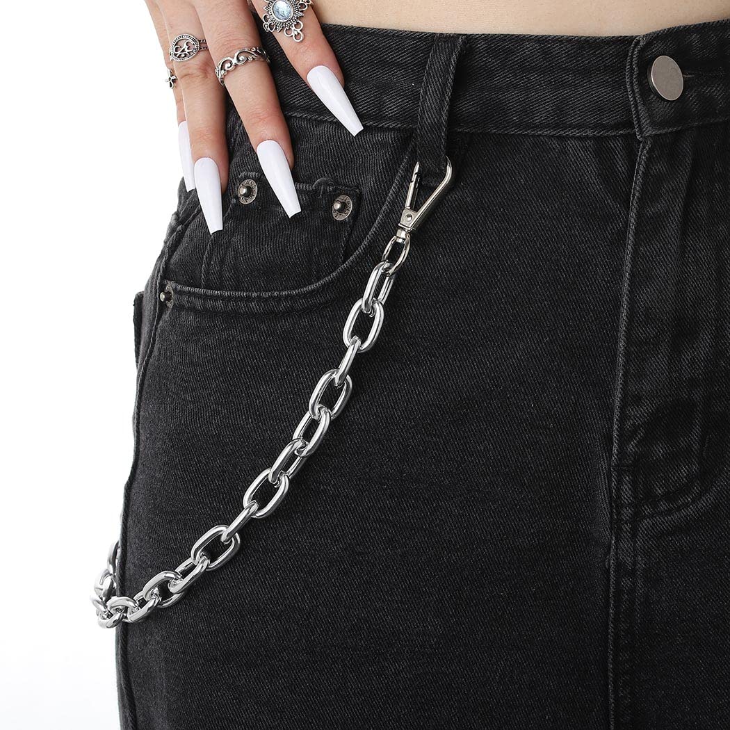 Bounzhi Hip Hop Pant Chain Acrylic Jean Chain Punk Wallet Chain Rock Pocket Chain for Men and Women (C)