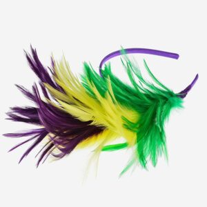 SunnyPro Mardi Gras Accessories for Women Mardi Gras Outfit Headband Headpiece Feather Fascinator