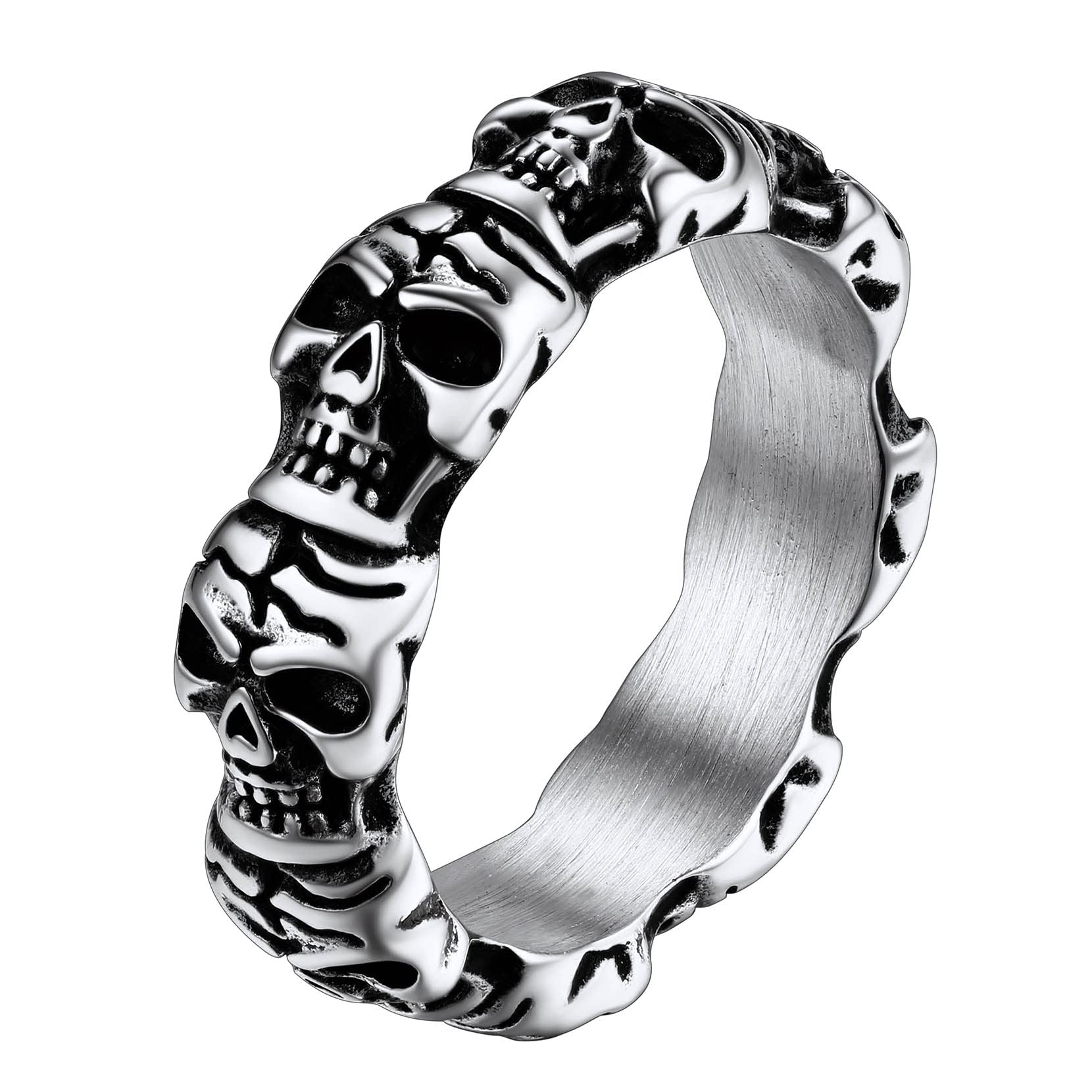 Bikers Gothic Skull Ring Stainless Steel Statement Halloween Rings