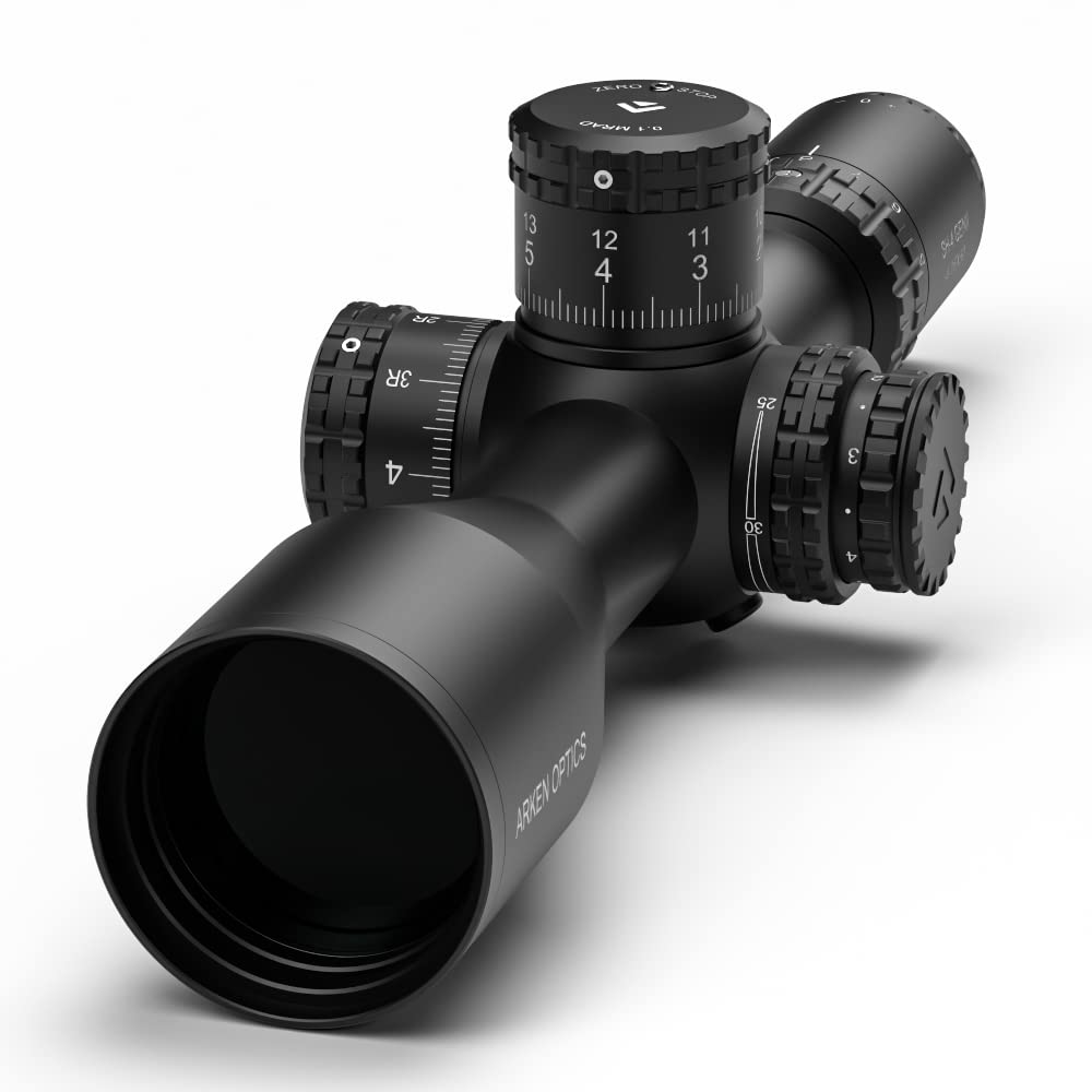 Arken Optics SH4 GEN2 4-16X50 Rifle Scope FFP MIL VPR Illuminated Reticle with Zero Stop - 34mm Tube