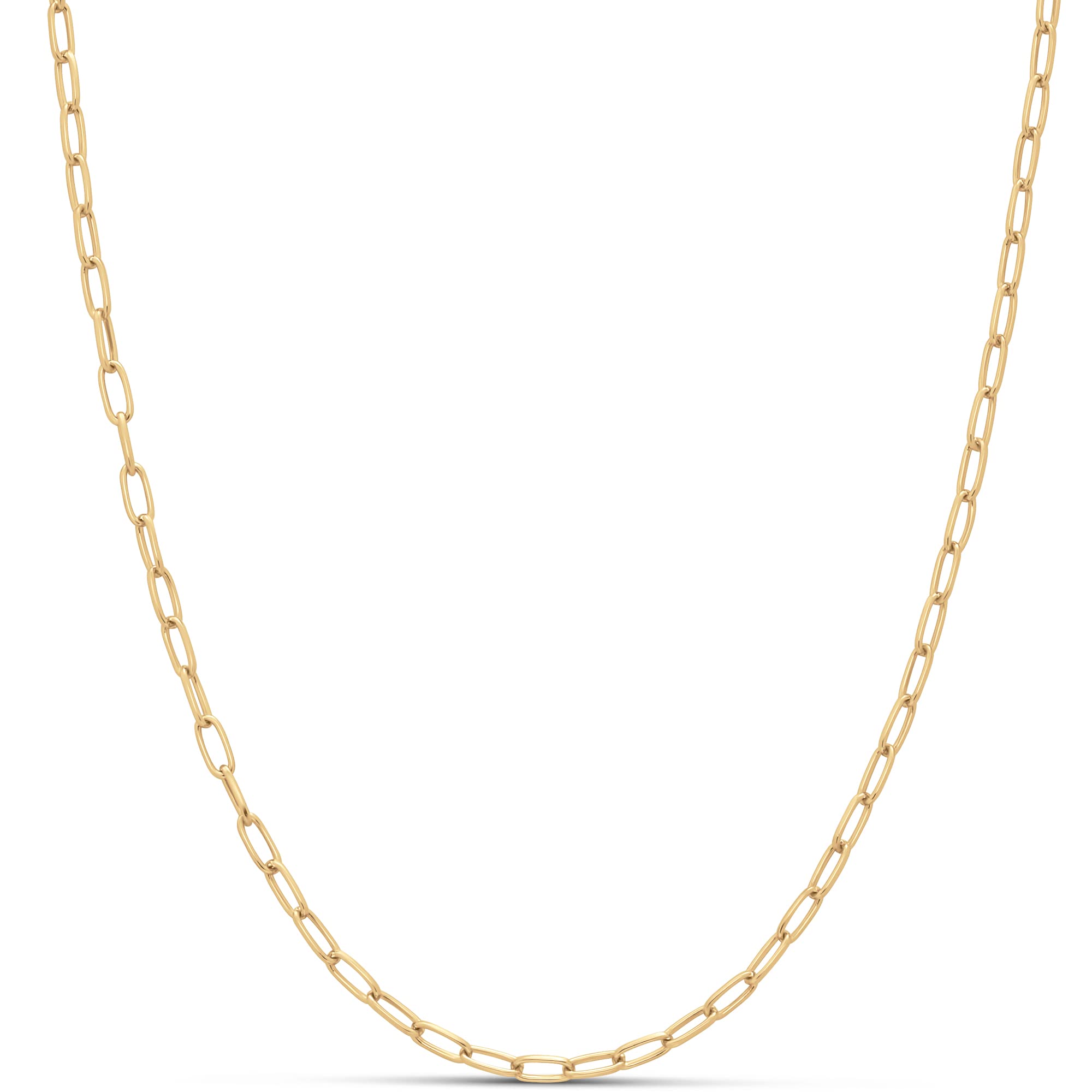 Amazon Essentials 14K Gold Plated Paperclip Chain Necklace 16" , Yellow Gold