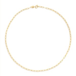 Amazon Essentials 14K Gold Plated Paperclip Chain Necklace 16" , Yellow Gold