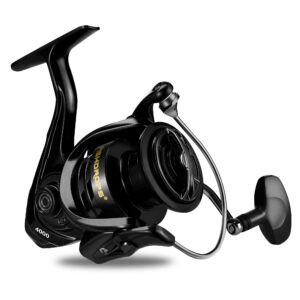 fishdrops fishing reels spinning, 5+1bb anti-reverse with left/right interchangeable golden handle, 7.5 oz ultralight spinning reels, 5.5:1 high speed with deep/shallow aluminum spool for freshwater