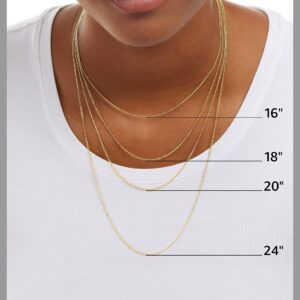 Amazon Essentials 14K Gold Plated Paperclip Chain Necklace 16" , Yellow Gold