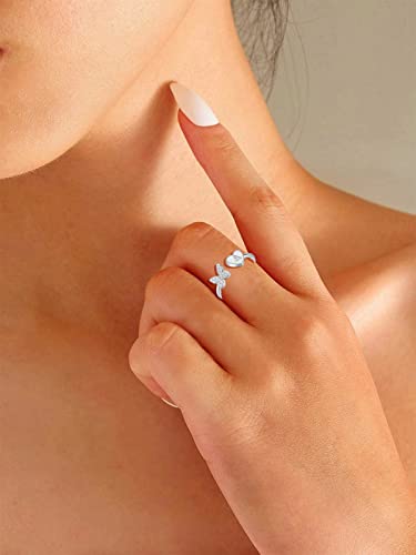 Sora Tuki M Initial Ring for Women Silver Letter Ring Adjustable Rings Butterfly Heart Initial Rings for Women Dainty Stackable Rings Cute Silver Rings