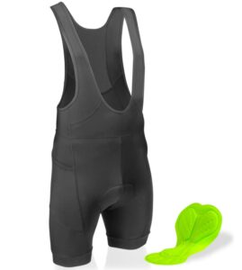 aero|tech|designs | men's 3d gel padded bike bib-shorts | black | x-large