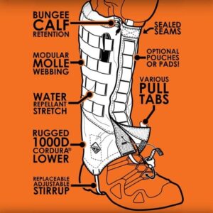 HAZARD 4 Mandogator(TM) Modular Boot Gaiters, 1 Pair (Coyote, X-Large)