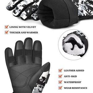 MADETEC Heated Gloves for Men Women, Winter Gloves Upgraded Rechargeable Battery, Waterproof & Double Windproof Electric Heated Gloves, Heated Camo Gloves for Ski Hunting Motorcycle Riding