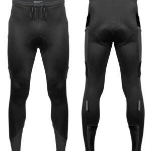 AERO|TECH|DESIGNS | Men's All Day Padded Cycling Tights | Black Accents | Tall Fit | Medium