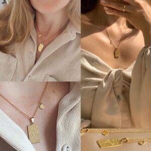 Aries Necklace for Women Zodiac Necklace Tarot Card Necklace Stainless Steel Gold Necklace Constellation Necklace Zodiac Sign Necklaces Dainty Trendy Jewelry Gift