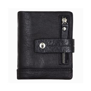 spyby genuine leather business card cases men's money organizers money clips wallets (color : black)