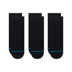 stance women's the lowrider socks 3 pack, black, s