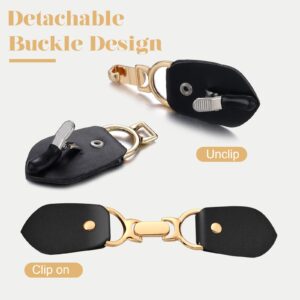 3 Pcs Cardigan Clip Holder Buckle Clasp Pin PU Leather Sweater Dress Closure Clips for Poncho Cape Wrap Shawl Accessories