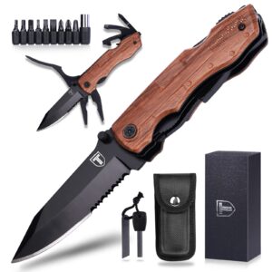 trscind pocket knife multitool, gifts for men him dad husband, christmas stocking stuffers, anniversary birthday gifts idea for men, cool gadgets for outdoor survival fishing, camping accessories