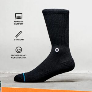 Stance Paizley Crew Socks (Large, Vintage White)