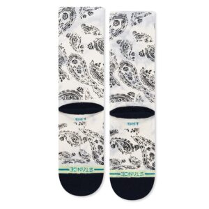 Stance Paizley Crew Socks (Large, Vintage White)