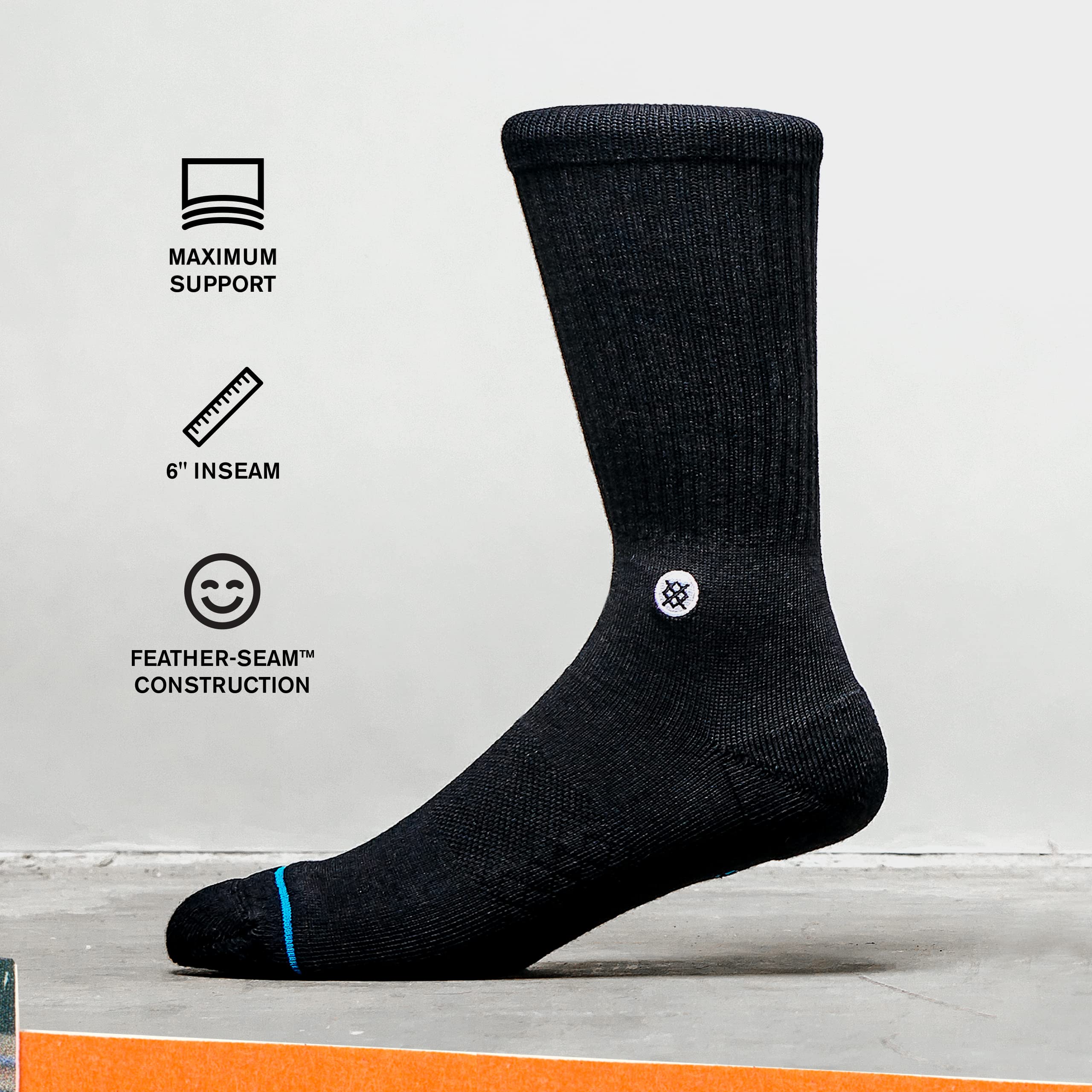 Stance Sage Crew Socks (Large, Sage)