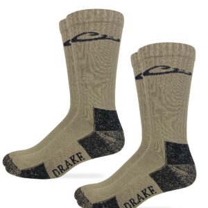 Drake Mens Ultra Dri Mid Calf Cushion Boot Socks 2 Pair Pack