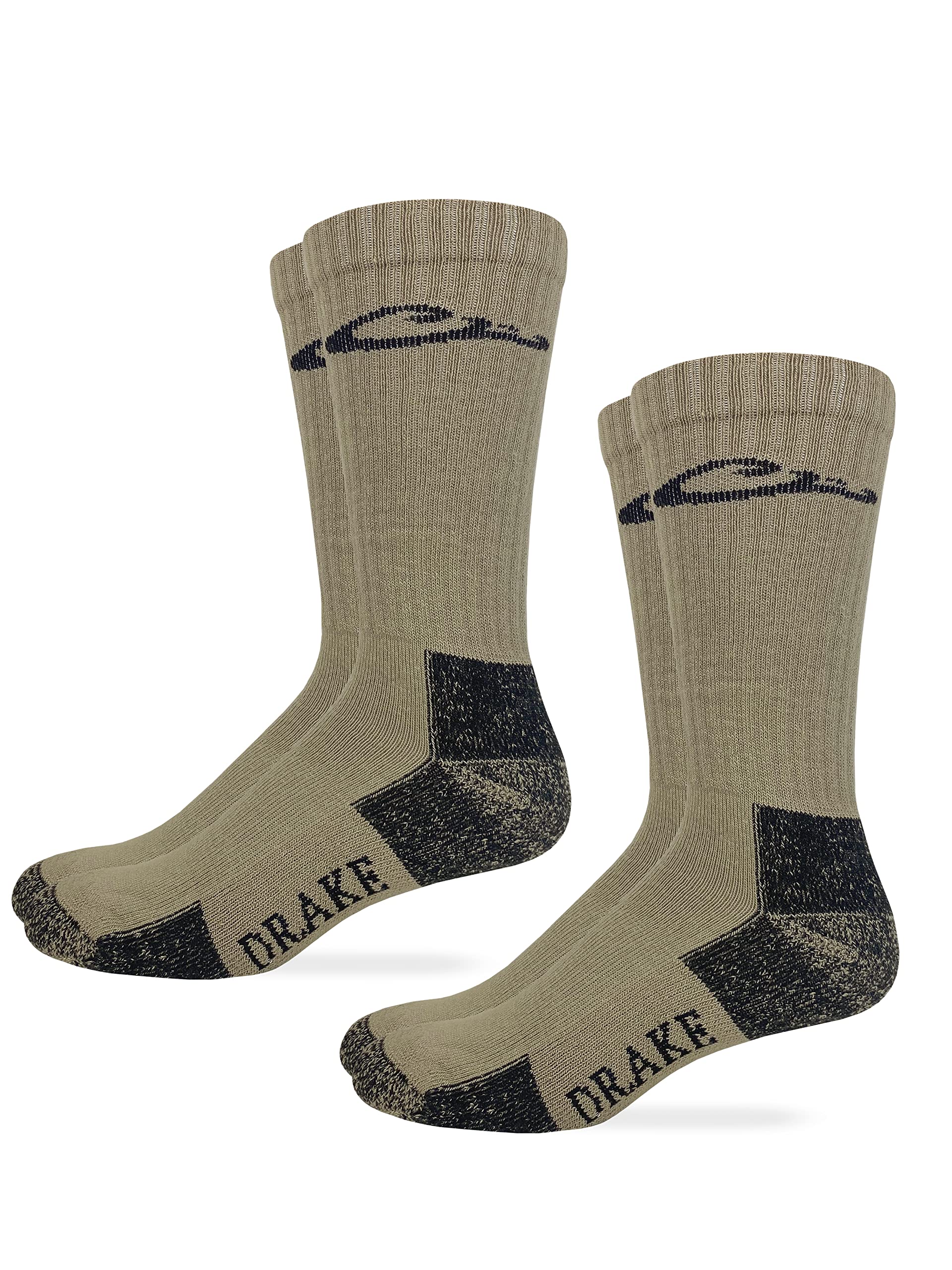 Drake Mens Ultra Dri Mid Calf Cushion Boot Socks 2 Pair Pack