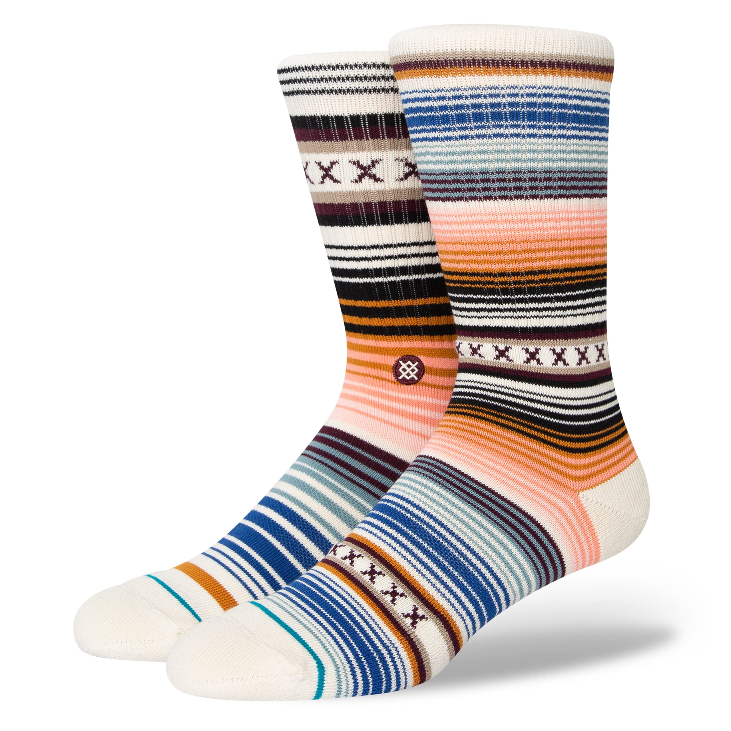 Stance Curren St Crew Socks (Large, Wine)