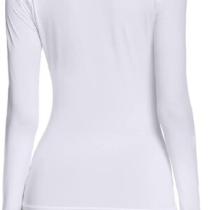 TSLA Women's Sports Compression Shirt, Cool Dry Fit Long Sleeve Workout Tops, Athletic Exercise Gym Yoga Shirts, 3pack White/White/White, Medium