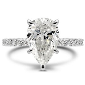 jolics 8 * 12mm pear cut 4 carat d color sterling silver moissanite engagement ring size 5-10 (moissanite, 8)