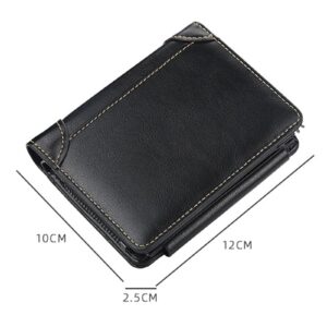 SPYBY Money Clips Men's Business Card Cases Leather Wallets Money Organizers (Color : Brown)