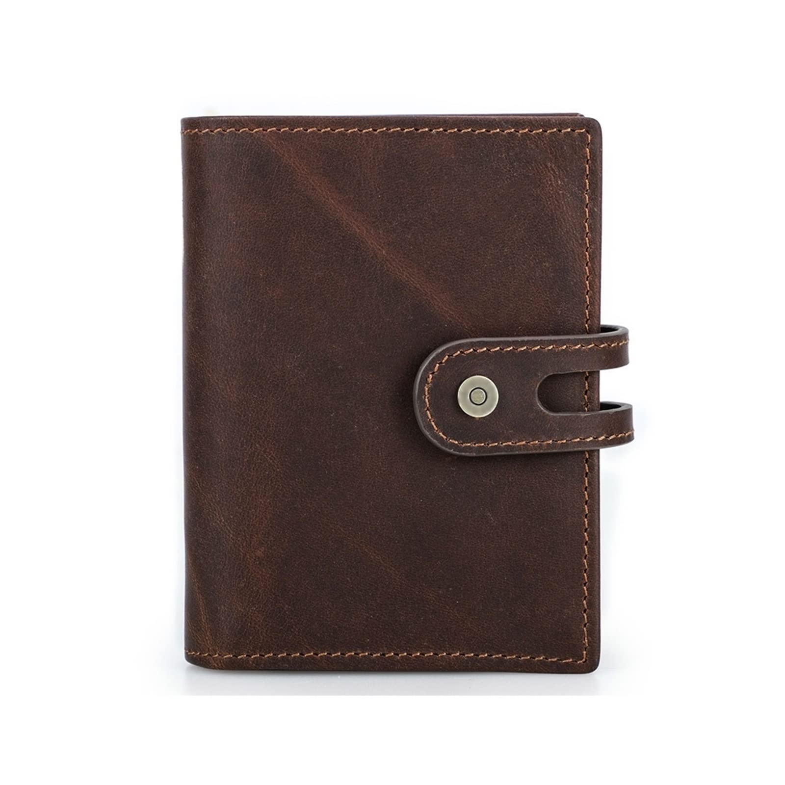 SPYBY Men's Money Organizers Money Clips Wallets RFID Blocking Genuine Leather Business Card Cases (Color : Brown)