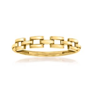 rs pure by ross-simons 14kt yellow gold panther-link ring. size 8