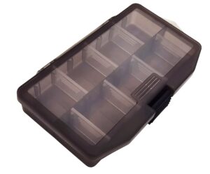 fishing tackle lure baits box with removable dividers, storage box for small things 2 pieces, brown (cf-box-01)