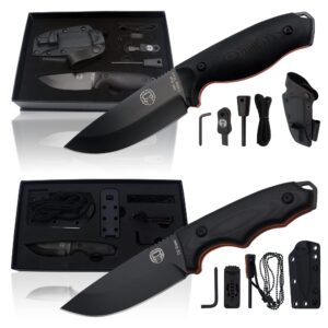 holtzman's gorilla survival 1095 bushcraft knife gift set and neck knife kit bundle