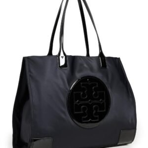 Tory Burch Women's Ella Patent Tote, Black, One Size