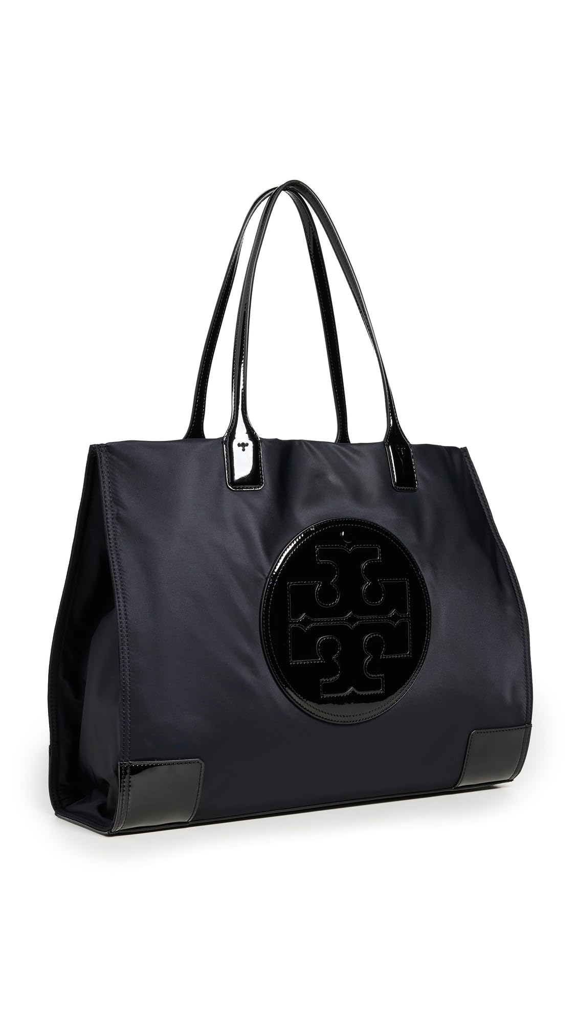 Tory Burch Women's Ella Patent Tote, Black, One Size