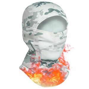 fleece lined thicker balaclava ski mask, winter warm camo face mask for men women, windproof neck gaiter motorcycle cycling